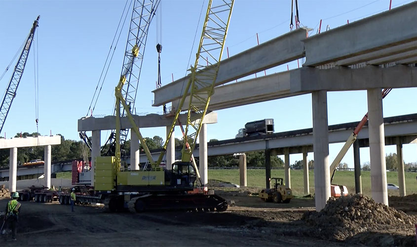 Crews set beams for new I-20 bridge in Jackson - MageeNews.com