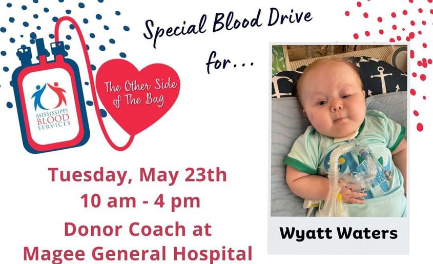 Special Blood Drive for Wyatt Waters - MageeNews.com