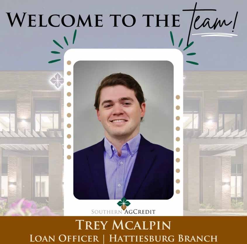 Trey McAlpin Joins the Southern AgCredit Team - MageeNews.com