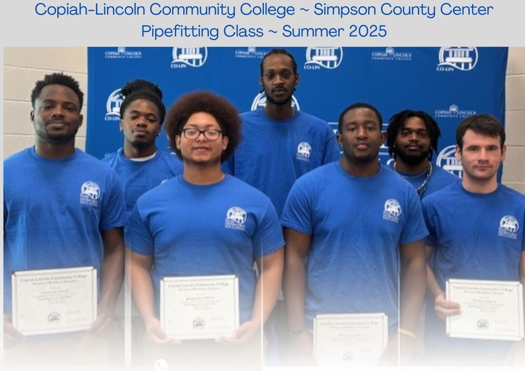 Pipefitting Graduates from Co-Lin Simpson Center - MageeNews.com