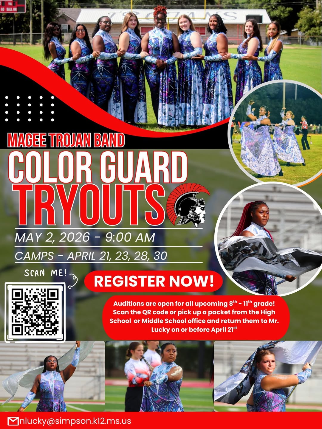 Magee Trojan Band Color Guard Try outs! May 2nd - MageeNews.com