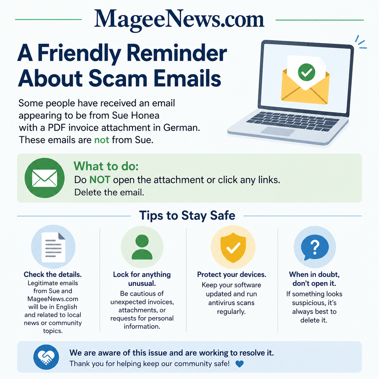 MageeNews.com Issues Warning About Suspicious Emails - MageeNews.com